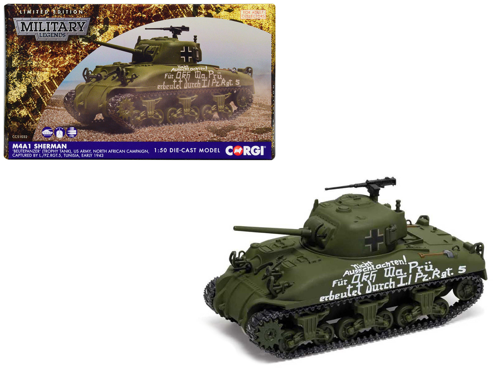 M4A1 Sherman Medium Tank "BeutePanzer (Trophy Tank) US Army North Afri ...