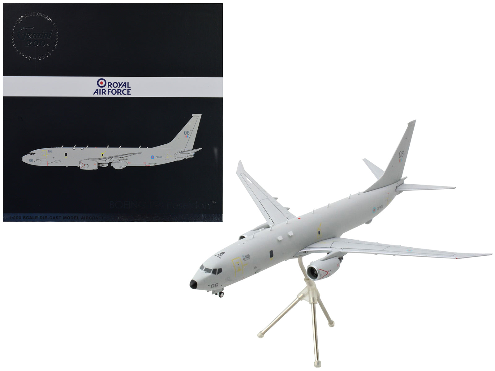 Boeing P-8 Poseidon Patrol Aircraft "UK Royal Air Force" Gray "Gemini ...